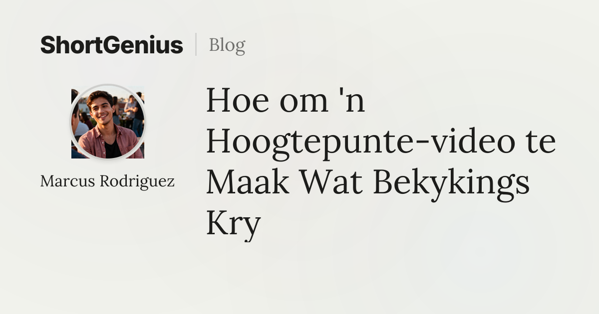 Hoe om 'n Hoogtepunte-video te Maak Wat Bekykings Kry | ShortGenius Blog
