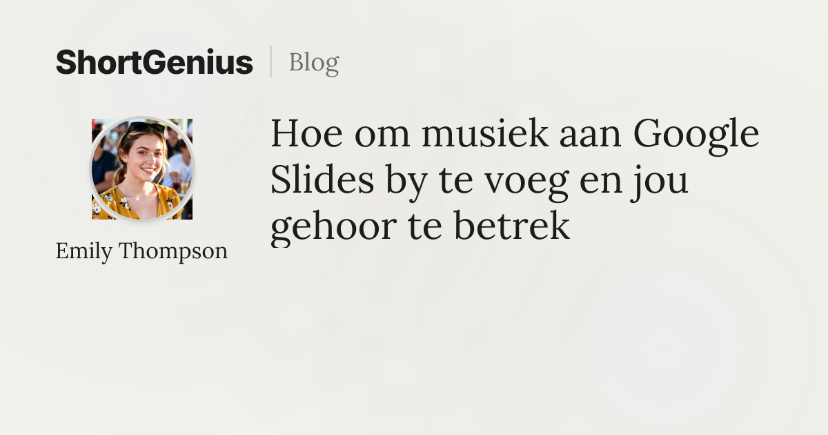 Hoe om musiek aan Google Slides by te voeg en jou gehoor te betrek ...