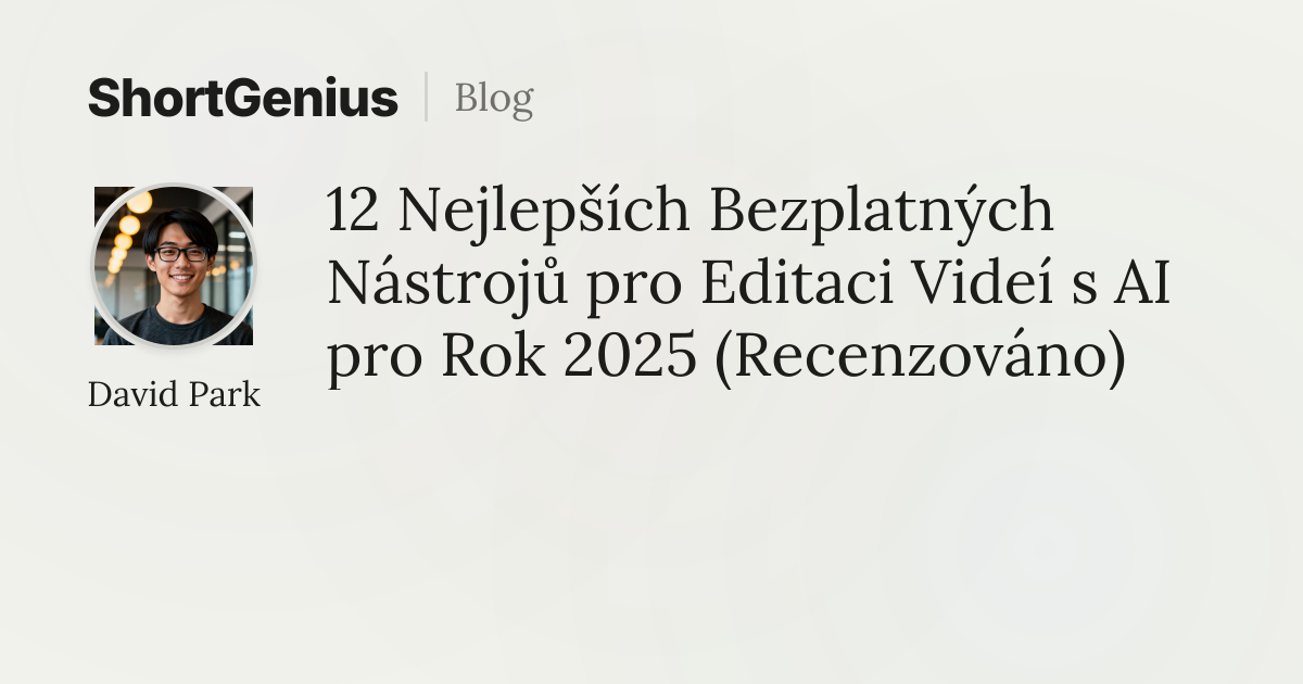 12 Nejlepších Bezplatných Nástrojů pro Editaci Videí s AI pro Rok 2025 ...