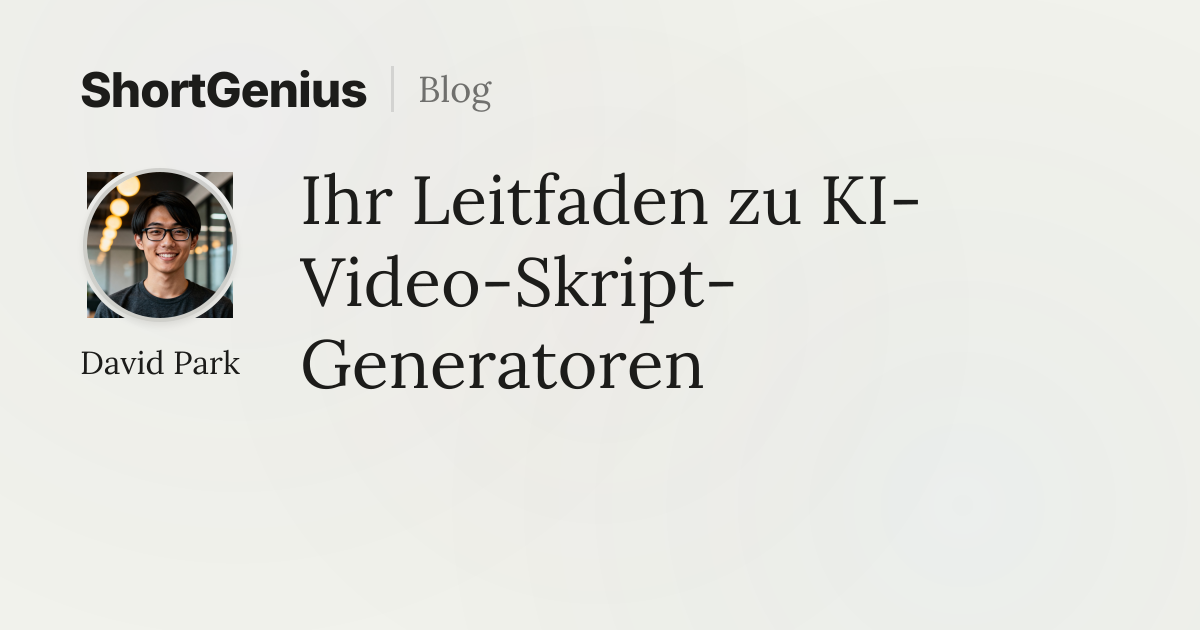 Ihr Leitfaden zu KI-Video-Skript-Generatoren