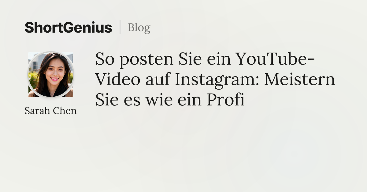 So posten Sie ein YouTube-Video auf Instagram: Meistern Sie es wie ein ...