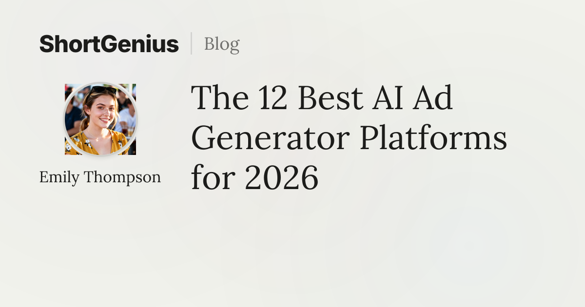 The 12 Best AI Ad Generator Platforms for 2026