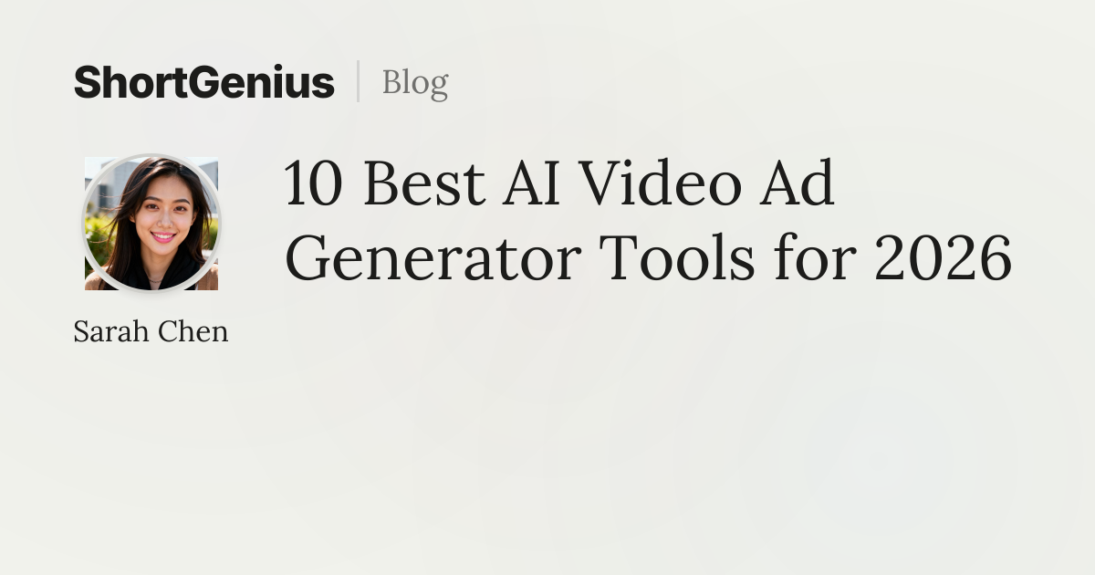 10 Best AI Video Ad Generator Tools for 2026