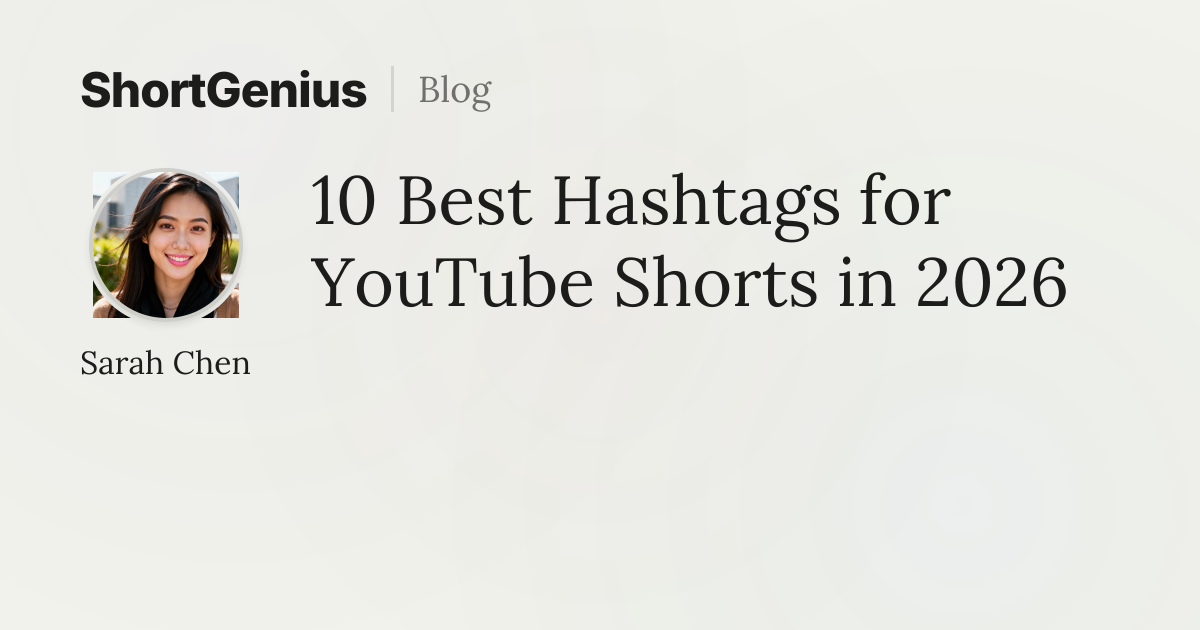 10 Best Hashtags for YouTube Shorts in 2026