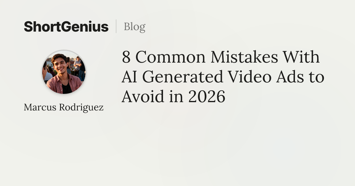 8 Common Mistakes With AI Generated Video Ads to Avoid in 2026 ...