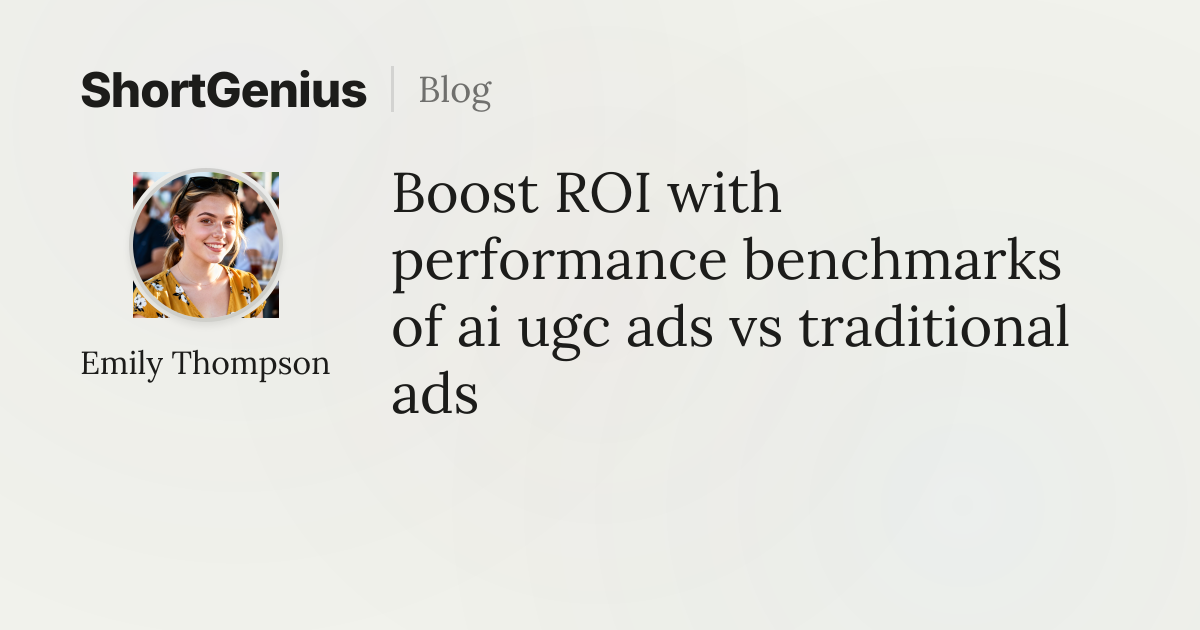 Boost ROI with performance benchmarks of ai ugc ads vs traditional ads ...