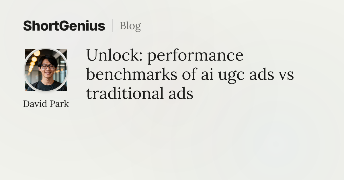 Unlock: performance benchmarks of ai ugc ads vs traditional ads ...
