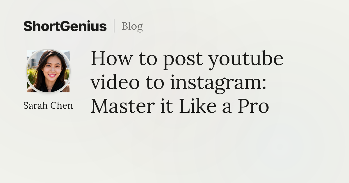 How to post youtube video to instagram: Master it Like a Pro