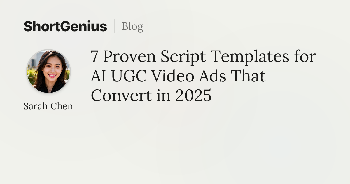 7 Proven Script Templates for AI UGC Video Ads That Convert in 2025 ...