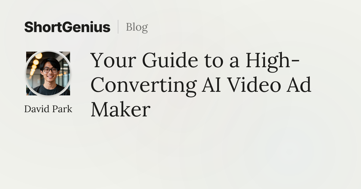 Your Guide to a High-Converting AI Video Ad Maker | ShortGenius Blog