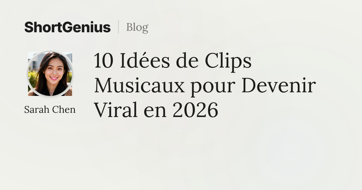 10 Idées de Clips Musicaux pour Devenir Viral en 2026