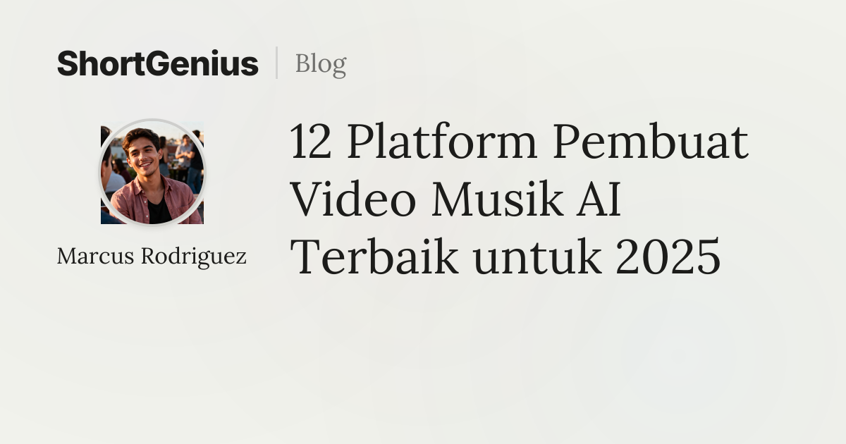 12 Platform Pembuat Video Musik AI Terbaik untuk 2025