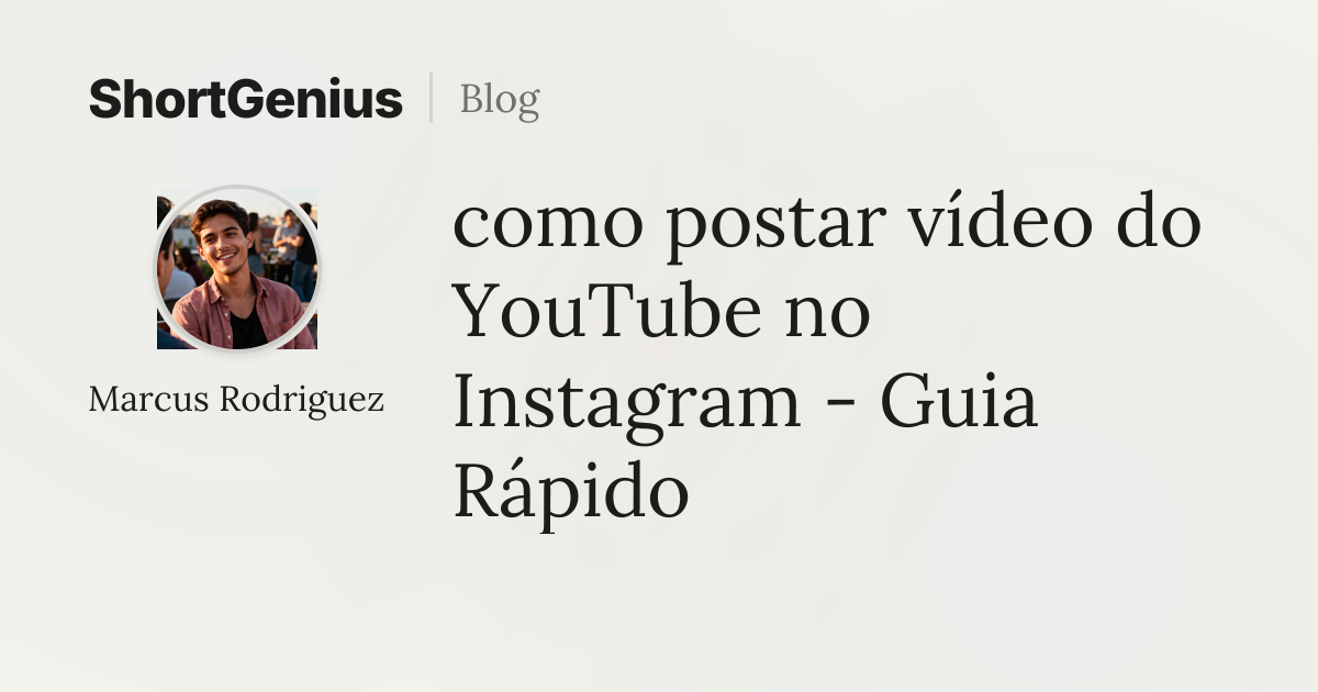 como postar vídeo do YouTube no Instagram - Guia Rápido