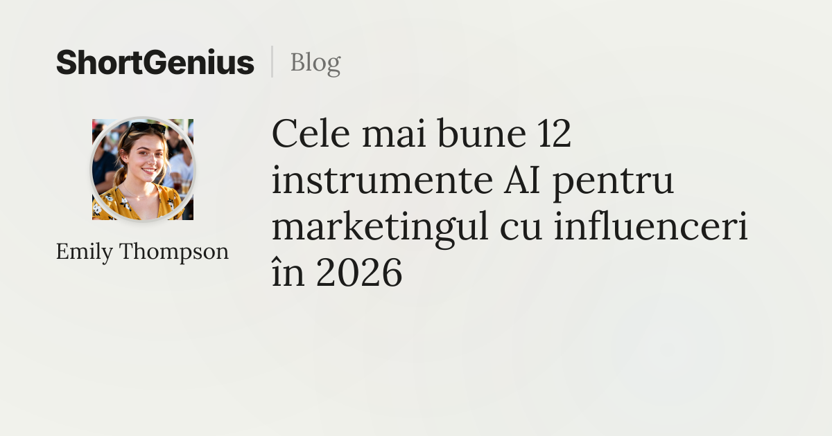 Cele mai bune 12 instrumente AI pentru marketingul cu influenceri în 2026