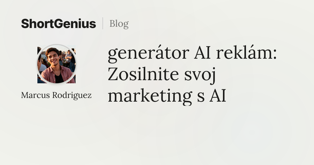 generátor AI reklám: Zosilnite svoj marketing s AI