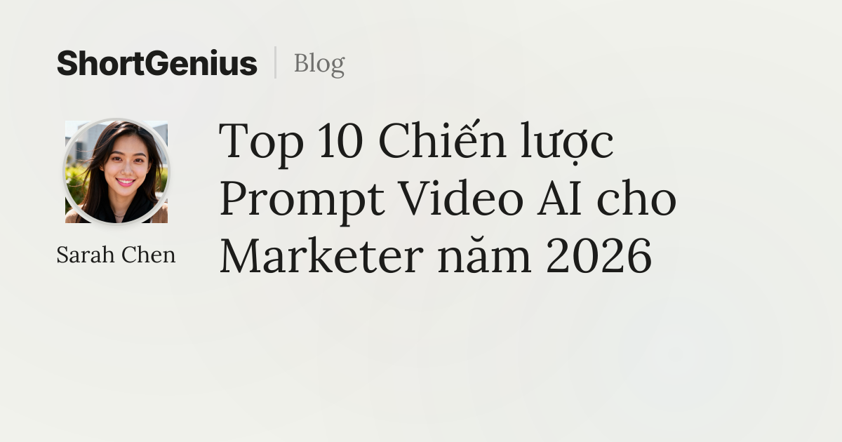 Top 10 Chiến lược Prompt Video AI cho Marketer năm 2026